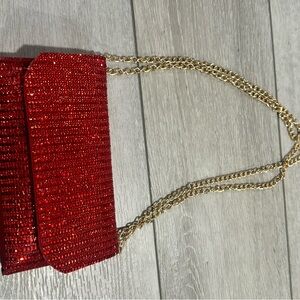 Bags | Sparkling Red Clutch | Poshmark